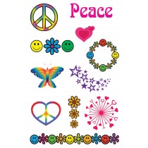 Girls Peace Sheet temporary tattoo [81-Gir-00002]