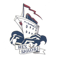 Hey Sailor Ship temporary tattoo [60-Shi-00001]